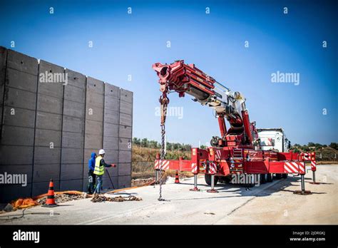 Village Of Salem Israel 23rd June 2022 Constration Workers Carry On Building A New Part Of