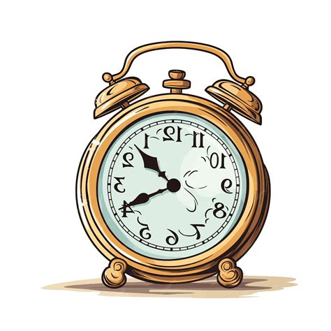 Clock Vector Clipart White Background Premium Ai Generated Vector