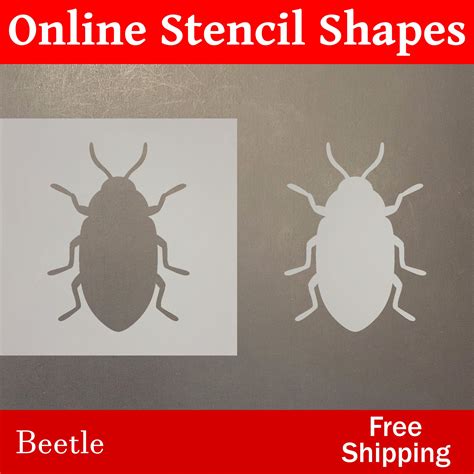 Reusable Beetle Mylar Stencil Plastic Art Template Etsy Stencils