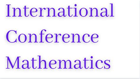 International Conference Mathematics
