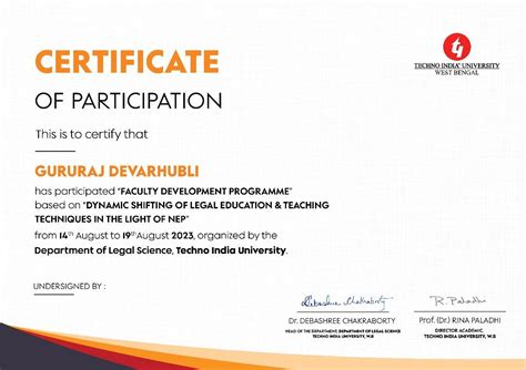 Fdp Facultydevelopmentprogram Technoindiauniversity Dr Gururaj