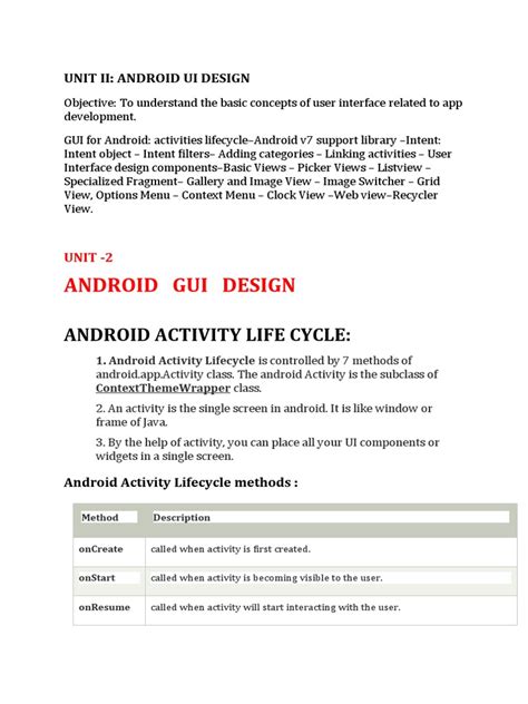 unit ii full pdf android operating system graphical user