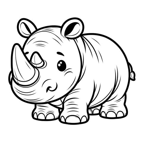 Omalovánka Nosorožec 8 K Vytisknutí Zdarma