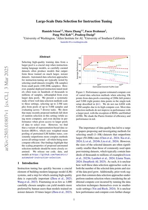 Pdf Large Scale Data Selection For Instruction Tuning