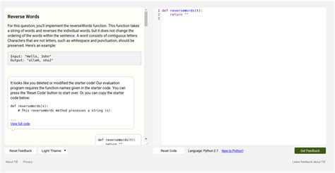 Changing The Name Of An Argument In The Main Function Results In A Modified Starter Code Error