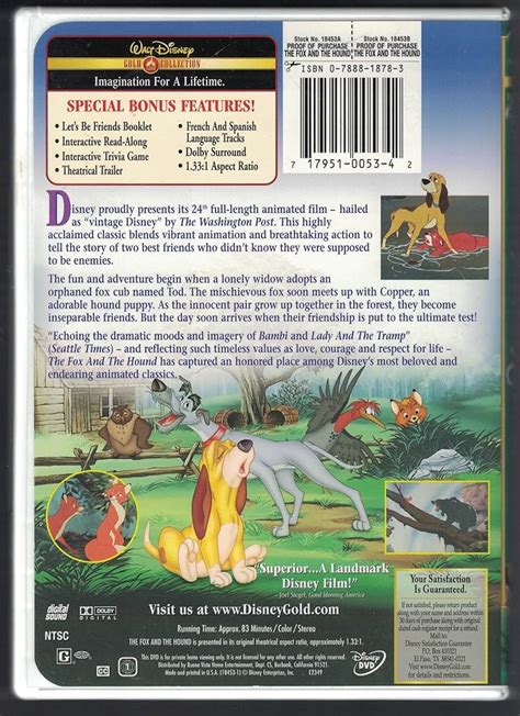The Fox And The Hound Vhs 2000