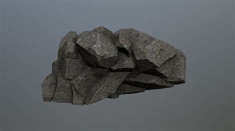 3d Model Clif Rocks Vr Ar Low Poly Cgtrader