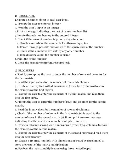 Procedure Pdf Matrix Mathematics String Computer Science