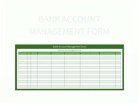 Free Bank Account Templates For Google Sheets And Microsoft Excel Slidesdocs