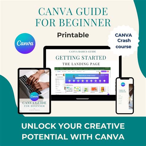canva guide for beginner canva crash course canva course printable