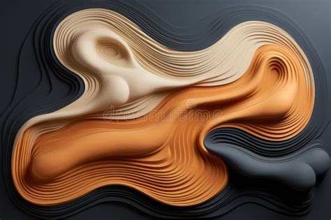 Dark Abstract Woman S Silhouette Topographic Photography With Distorted