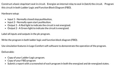 Solved Construct A Basic Stop Start Seal In Circuit Chegg