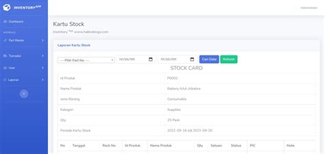 Aplikasi Inventory Stock Barang Berbasis Web Dengan PHP MySQLi Dan