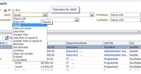 The Middle Tier How To Show Hide Operators In Adf Query Advanced Mode