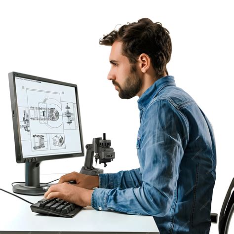 Industrial Engineer Working On Cad System Professional Engineer Industrial Engineer Working On Cad System Professional Engineer