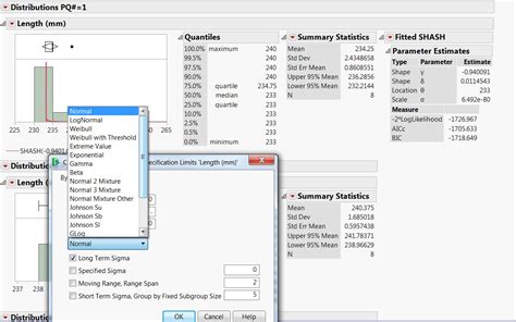 How To Do The Capability Analysis With Shash Distribution Model Jmp User Community