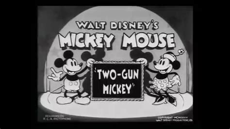 Two Gun Mickey 1934 Original Black And White Cartoon