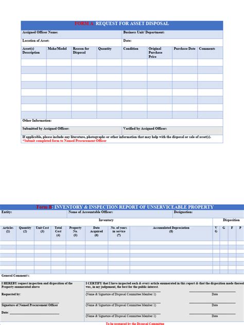 Disposal Forms Editable Draft Templates Pdf