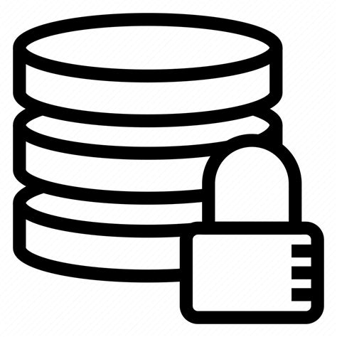 Database Lock Protection Secure Server Icon Download On Iconfinder