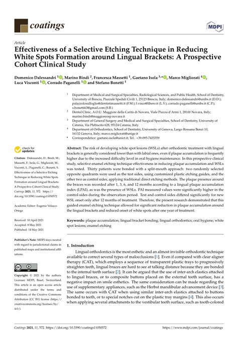 Pdf Effectiveness Of A Selective Etching Technique In Reducing White