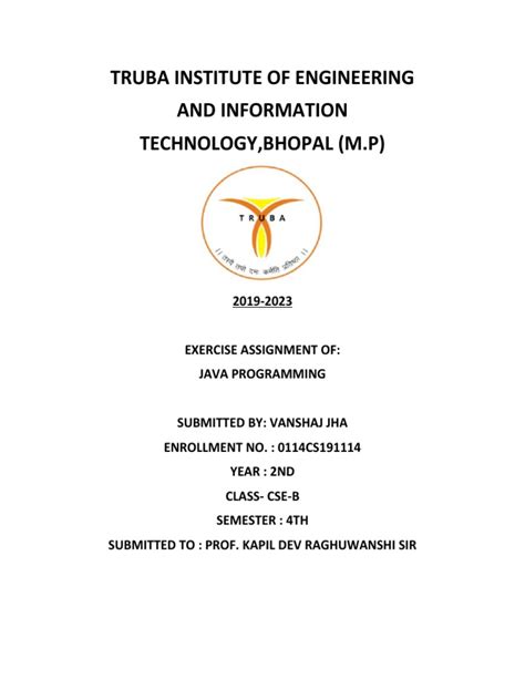 Java Exercise Pdf Software Engineering Computing
