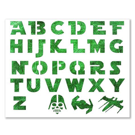 Star Wars Font Stencil 1 And 2 Lazy Stencils