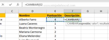 Función CAMBIAR en Excel Paso a paso Ninja del Excel