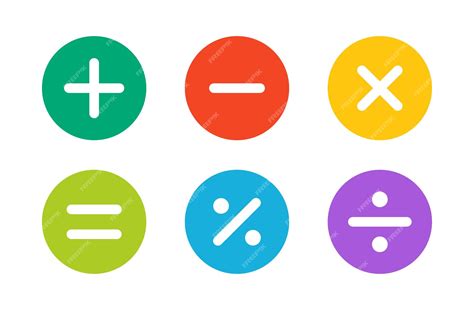 Premium Vector | Plus, minus, multiply, equal and divide sign icon set ...