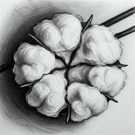 Cotton Drawing Easy With Pencil