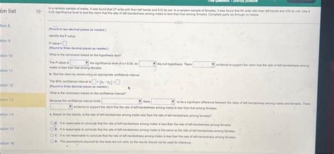 Solved A Test The Claim Using A Hypothosis Teat A