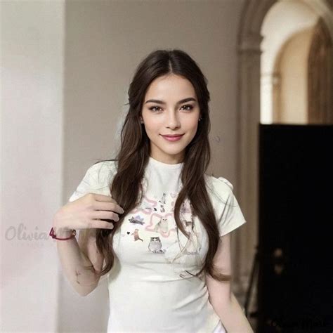 Olivia Mark Professional English Title White Slim Fit Short Sleeve Pure Cotton Base Layer