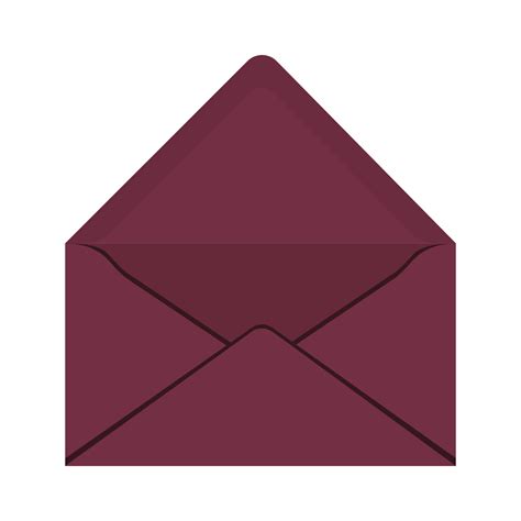 Envelop Isolated On White Background Open Envelope Template For A Letter Flat Style Vector