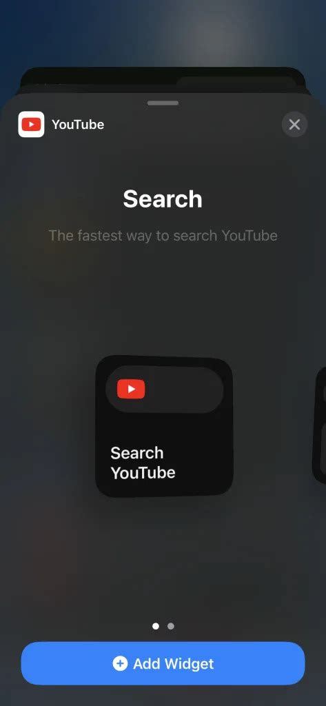 YouTube Launches An IPhone Homescreen Widget