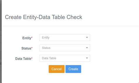 Entity Data Table Checks Create Entity Data Table · Issue 169