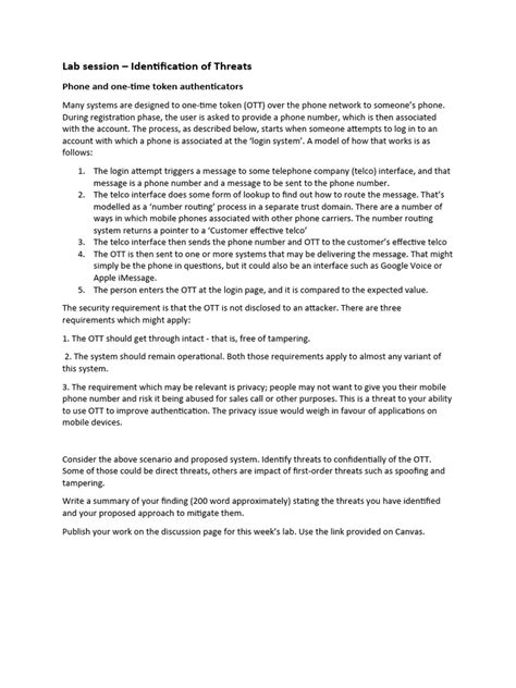 Lab Session 2 Threats Identification Pdf