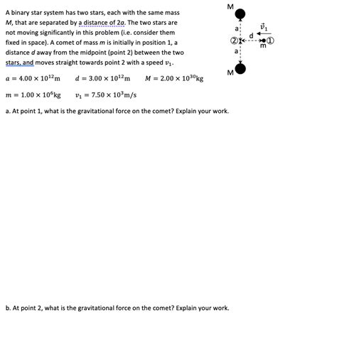 solved a binary star system has two stars each with the