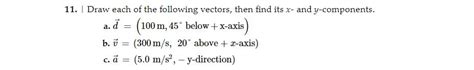 Solved 11 I Draw Each Of The Following Vectors Then Find