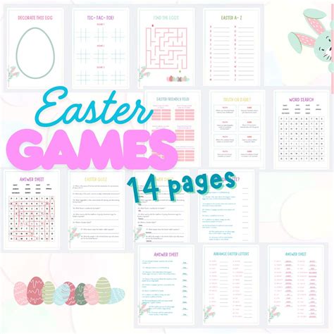 Easter Activity Printable Easter Games Easter Printable Activity