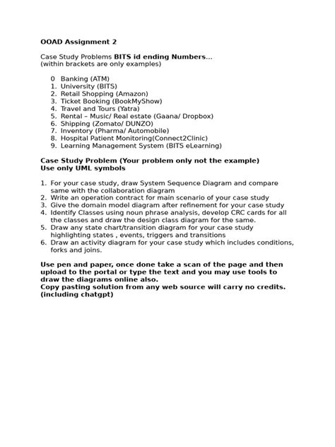 Ooad Assignment 2 Pdf