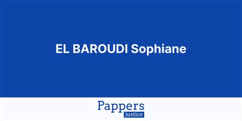 Maître El Baroudi Sophiane Avocat Cannes 6400 Pappers Justice