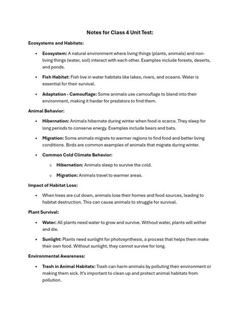 4th Science Notes Pdf Wellness Science And Mathematics