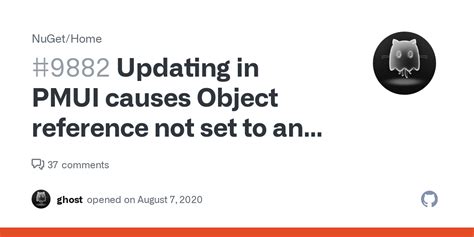 Updating In Pmui Causes Object Reference Not Set To An Instance Of An