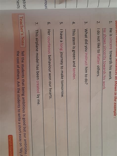 Rewrite The Following Sentences Using Abstract Nouns As Shown In The Exam