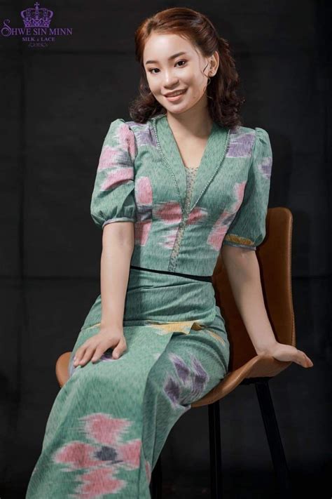 Pin by Nang Hay Mann on Traditional dresses | Burmese clothing, Asian style dress, Myanmar dress ...