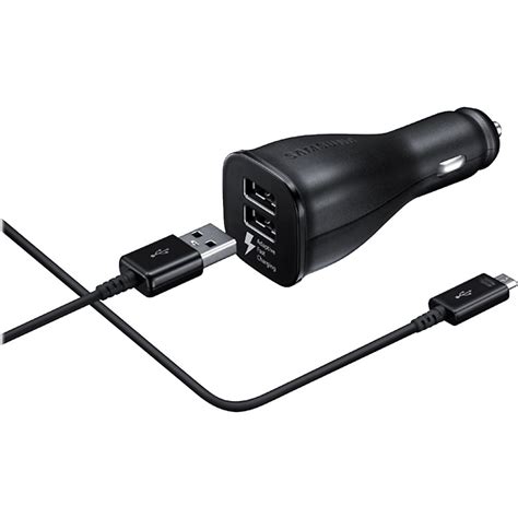 Original Samsung Adaptive Fast Charging Dual USB Port Vehicle Charger Micro USB USB C Type