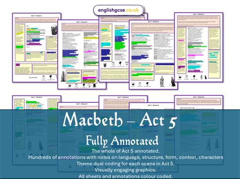 Macbeth Act 5 Annotated Teaching Resources