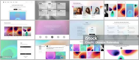 웹 사이트 디자인 프리젠 테이션 포트폴리오를위한 벡터 템플릿 프레젠테이션 슬라이드 전단지 전단지 연례 보고서 템플릿 세포의