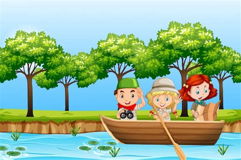 Cartoon River Boat Images Free Download On Freepik