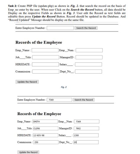 Solved Task 2 Create Php File Updatephp As Shown In Fig