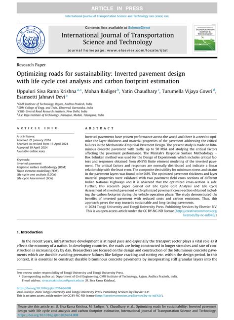 Pdf Optimizing Roads For Sustainability Inverted Pavement Design With Life Cy Cle Cost
